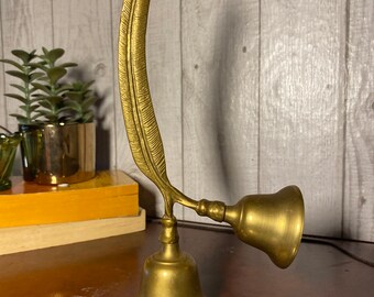 Brass Feather Bell - Etsy