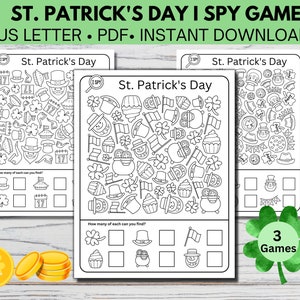 St. Patrick's Day I Spy Printable Game for Kids St. Patrick's Day ...