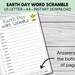 Earth Day Word Scramble, Earth Day Printable Game, Environmental ...