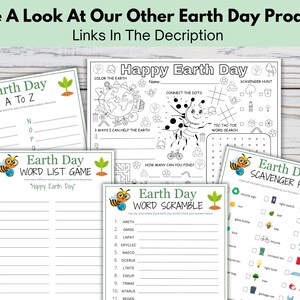 Earth Day Scavenger Hunt, Earth Day Printable Activities, Environmental ...