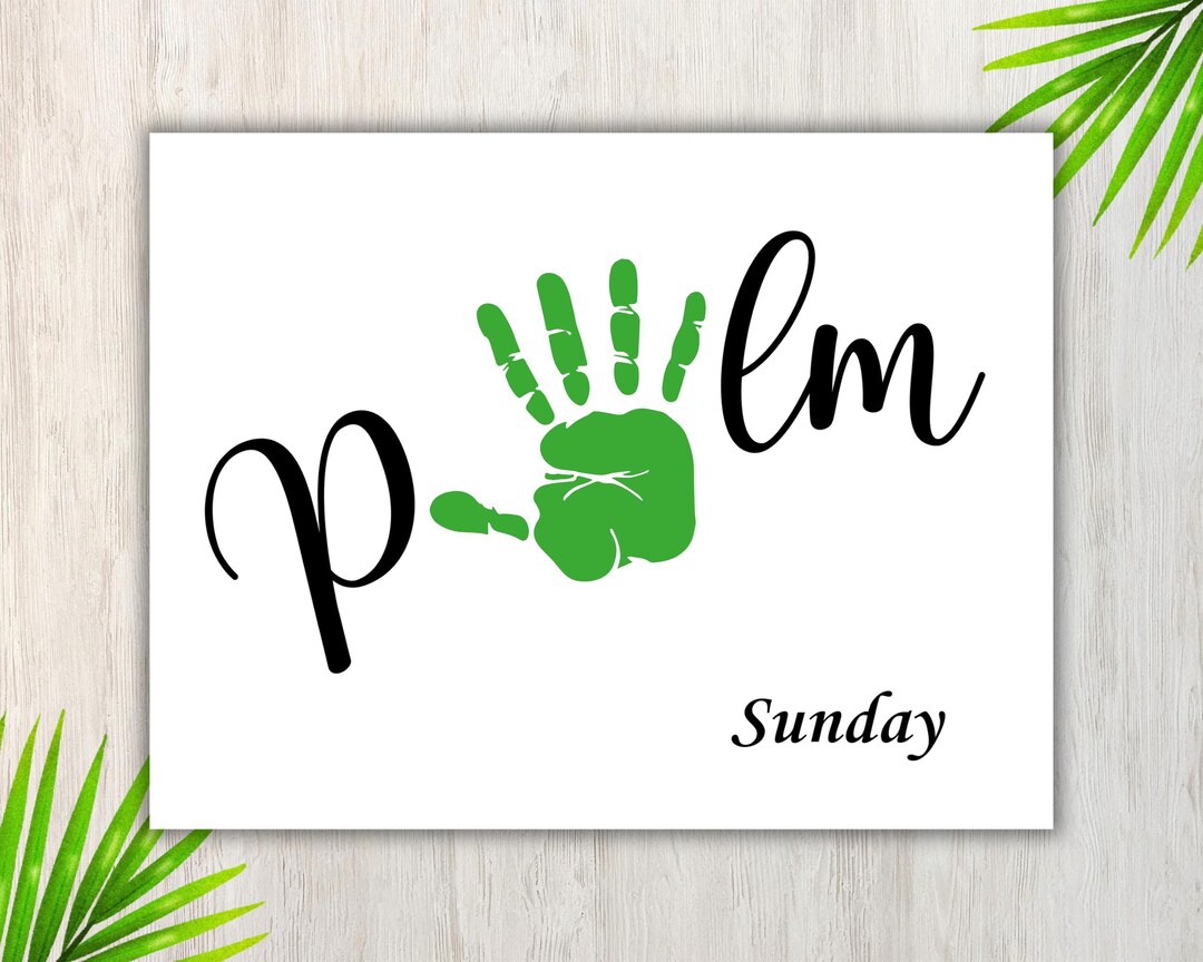 Palm Sunday Handprint Craft, Holy Week Activity, Christian Handprint ...