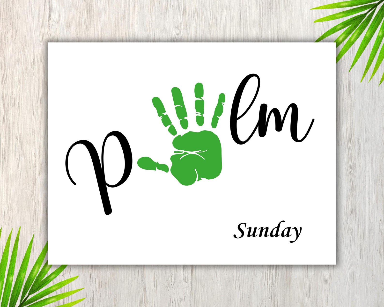 Palm Sunday Handprint Craft, Holy Week Activity, Christian Handprint ...