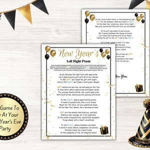 New Year Left Right Game, New Years Eve Party Games, New Year Game ...