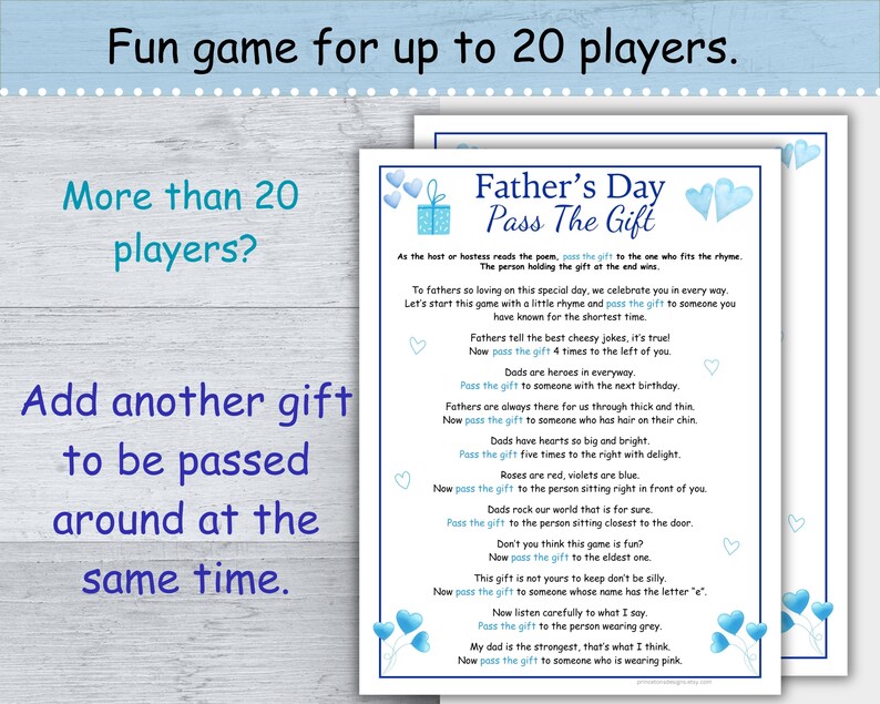 Fathers Day Games, Fathers Day Pass the Gift, Fathers Day Party Group ...