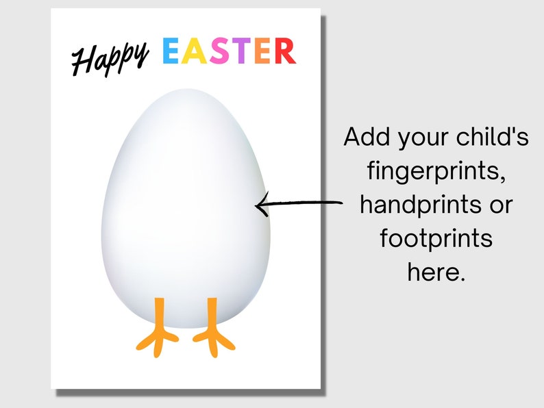 Easter Egg Craft for Kids Printable, Easter Handprint Art, Easter Egg ...