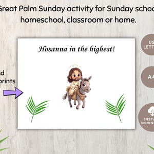 Holy Week Activity, Palm Sunday Handprint Craft, Printable Easter ...