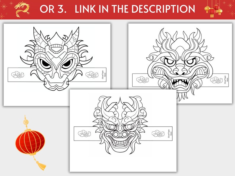 Year of the Dragon Paper Crown Craft, Lunar New Year Dragon Craft ...