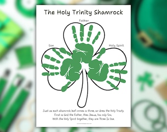 St. Patrick's Day Shamrock Trinity Coloring Page, Christian St Patricks ...