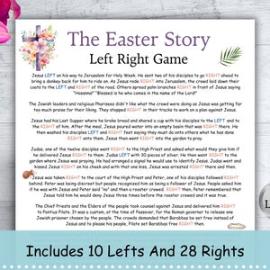 Easter Games Printable, Easter Story Left Right Game, Church Easter ...