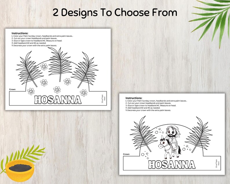 Palm Sunday Craft, Paper Crown Printable, Holy Week Activity, Sunday ...