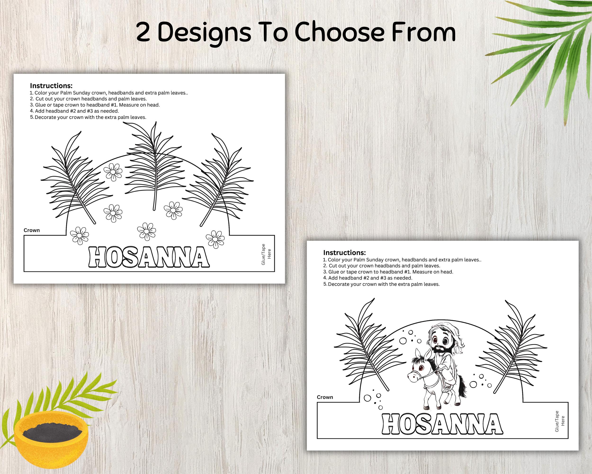 Palm Sunday Craft, Paper Crown Printable, Holy Week Activity, Sunday ...