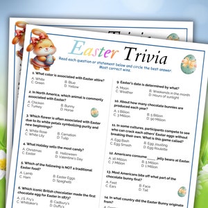 Easter Trivia Game, Easter Games Printable, Easter Party Games, Easter ...