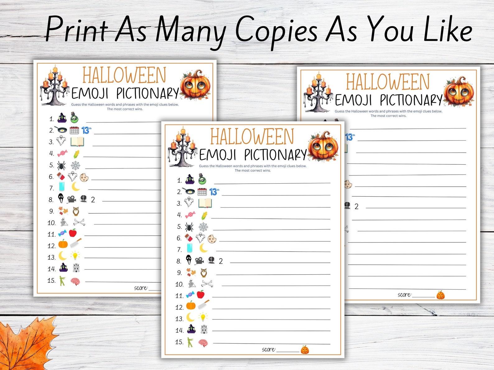 Halloween Emoji Pictionary Game, Halloween Quiz, Fun Halloween Games ...