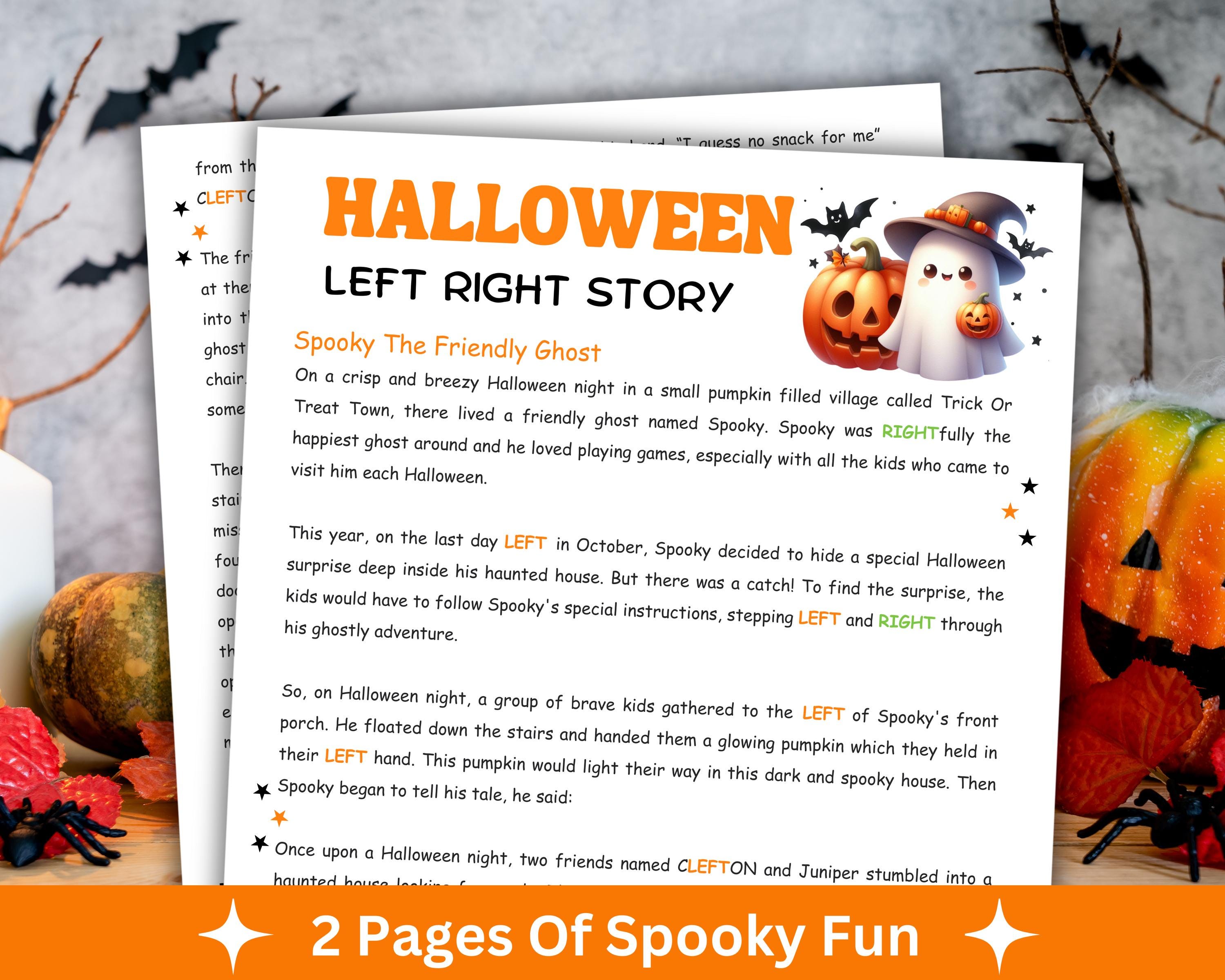 Left Right Halloween Game, Halloween Printable Game, Pass the Pumpkin ...