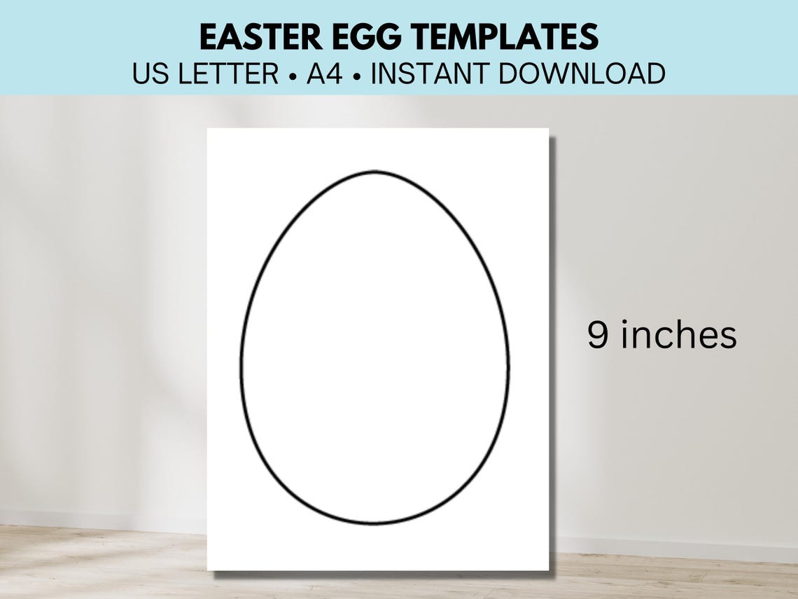 Printable Easter Egg Template, Easter Egg Activity Sheets, Easter Egg ...