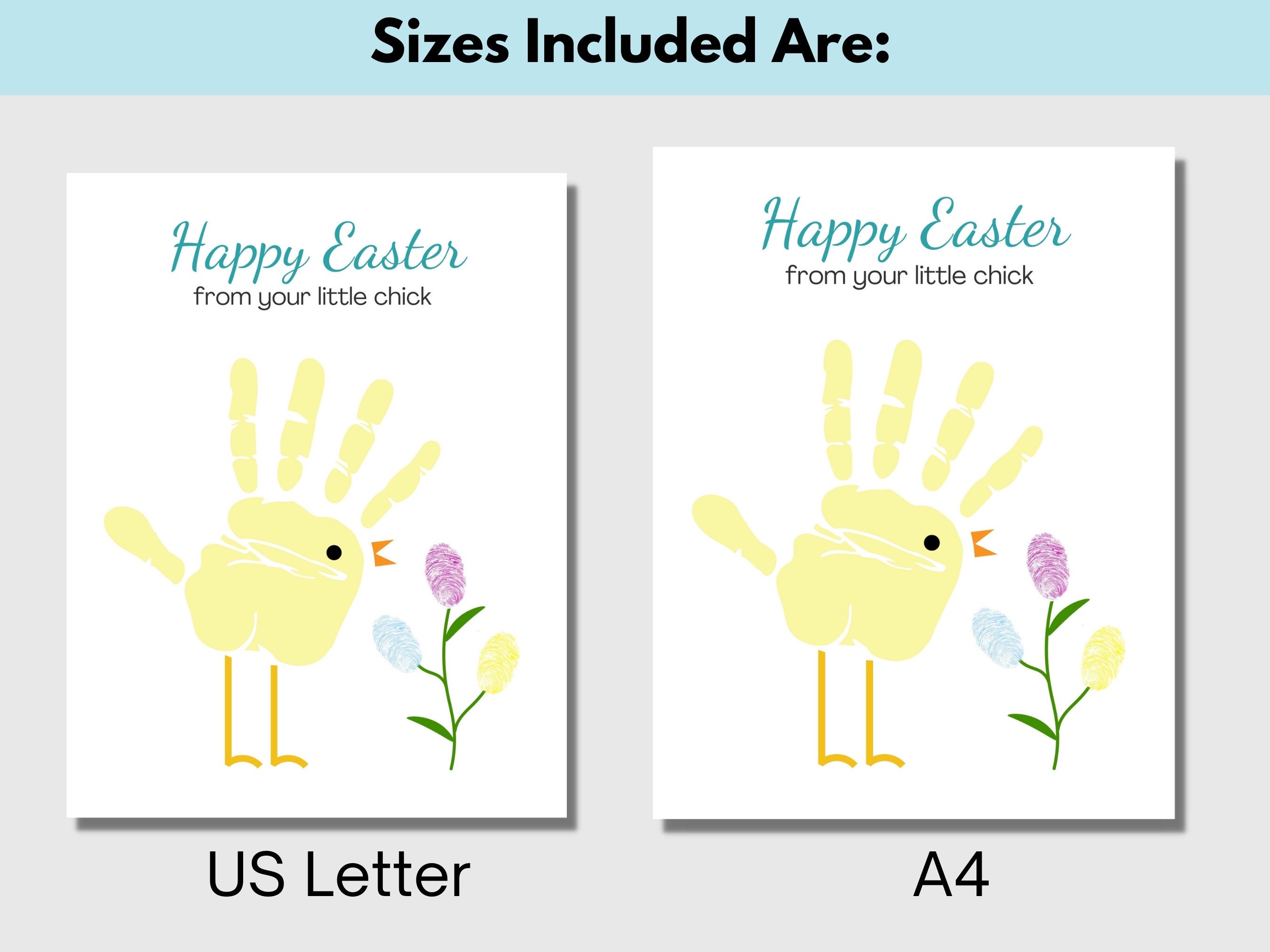 Easter Handprint Craft for Kids, Baby Chick Easter Craft, Easter ...