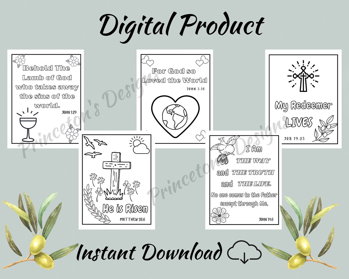 Easter Bible Verse Coloring Pages, Christian Scripture, Resurrection ...