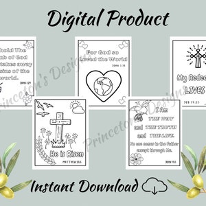 Easter Bible Verse Coloring Pages, Christian Scripture, Resurrection ...