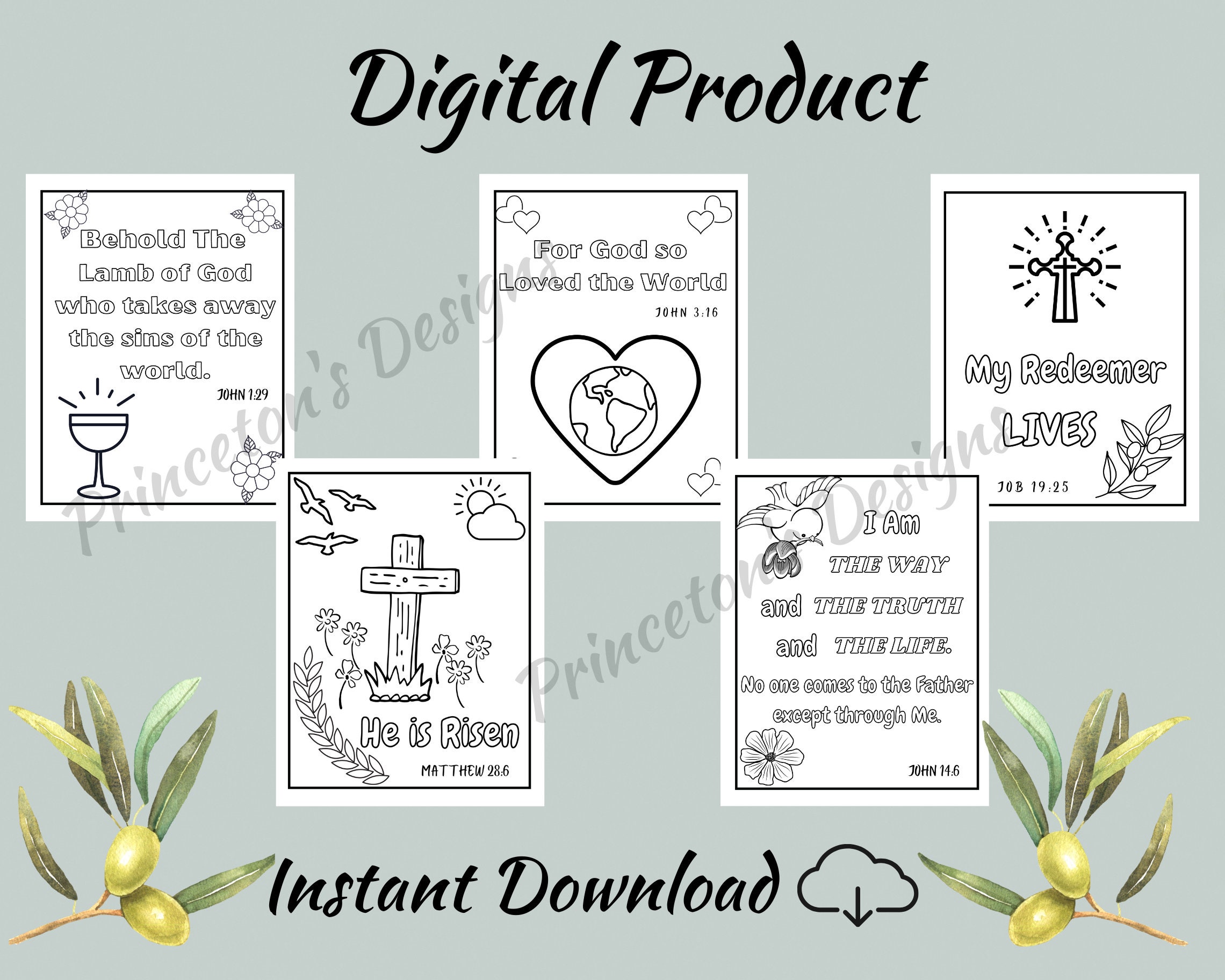 Easter Bible Verse Coloring Pages, Christian Scripture, Resurrection ...