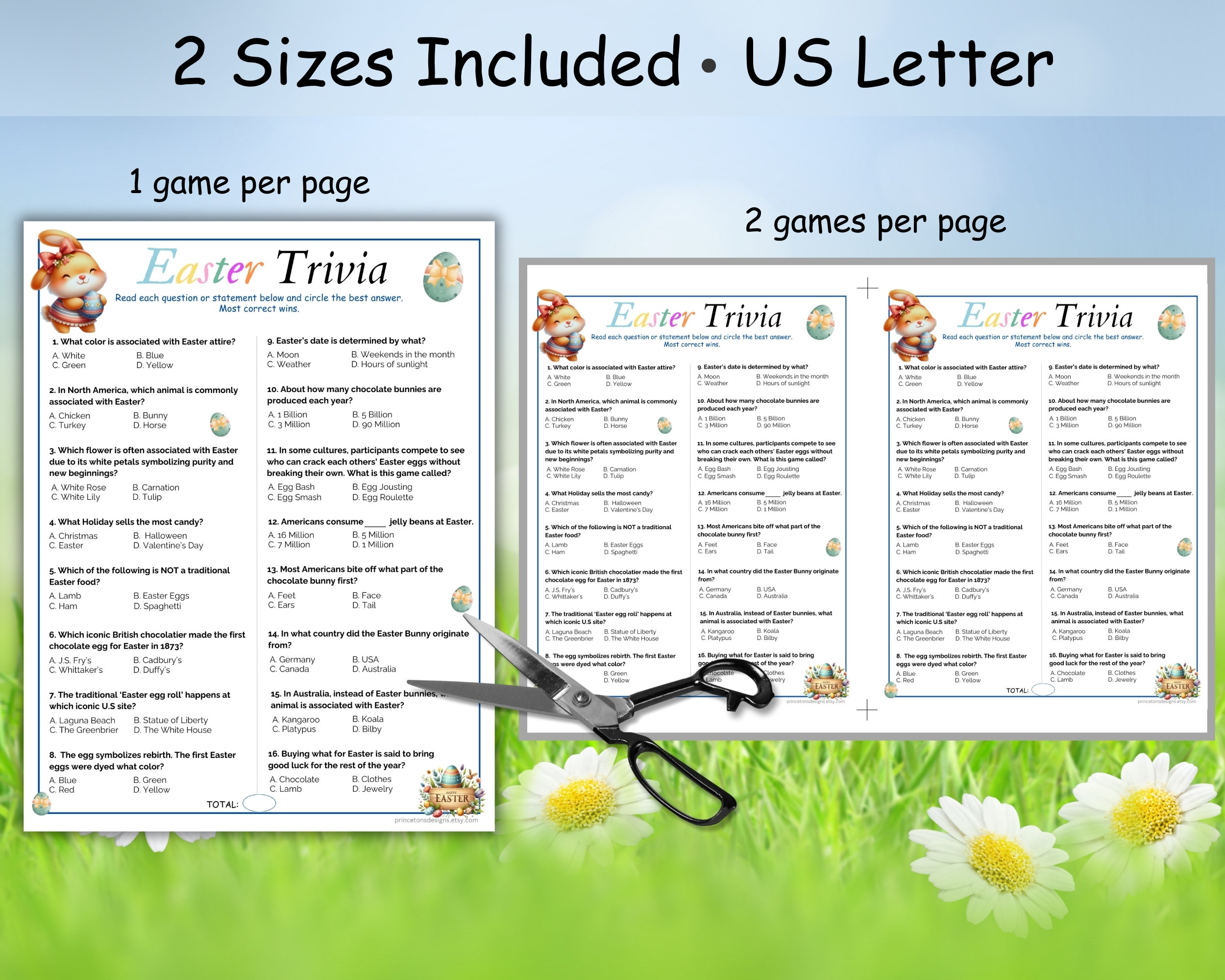 Easter Trivia Game, Easter Games Printable, Easter Party Games, Easter ...