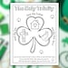 St. Patrick's Day Shamrock Trinity Coloring Page, Christian St Patricks ...