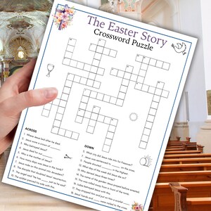 Christian Easter Crossword Puzzle Easter Games Printable Holy Week ...