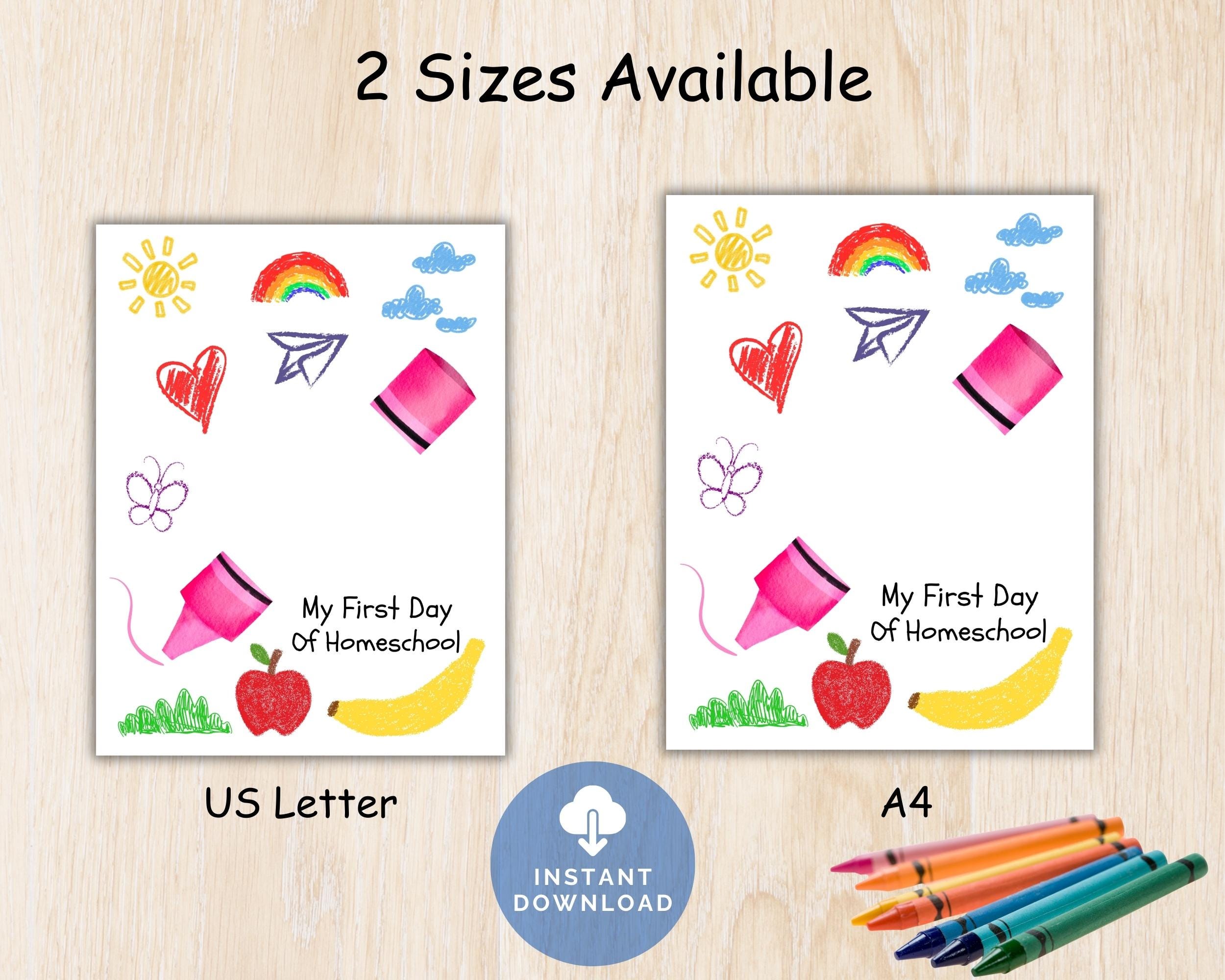 First Day of Homeschool Handprint Craft, Back to School Printable Sign ...