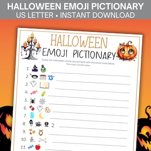 Halloween Emoji Pictionary Game, Halloween Quiz, Fun Halloween Games ...