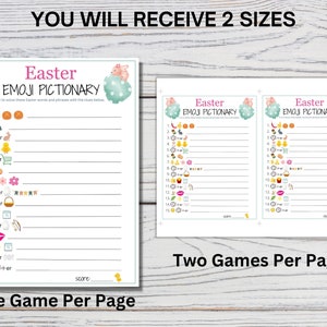 Easter Emoji Pictionary, Printable Easter Games, Easter Party Games ...