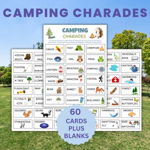 Camping Charades Camping Game, Printable Charades Camping Activities ...