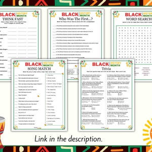 Black History Month Trivia, Black History Trivia, African American ...