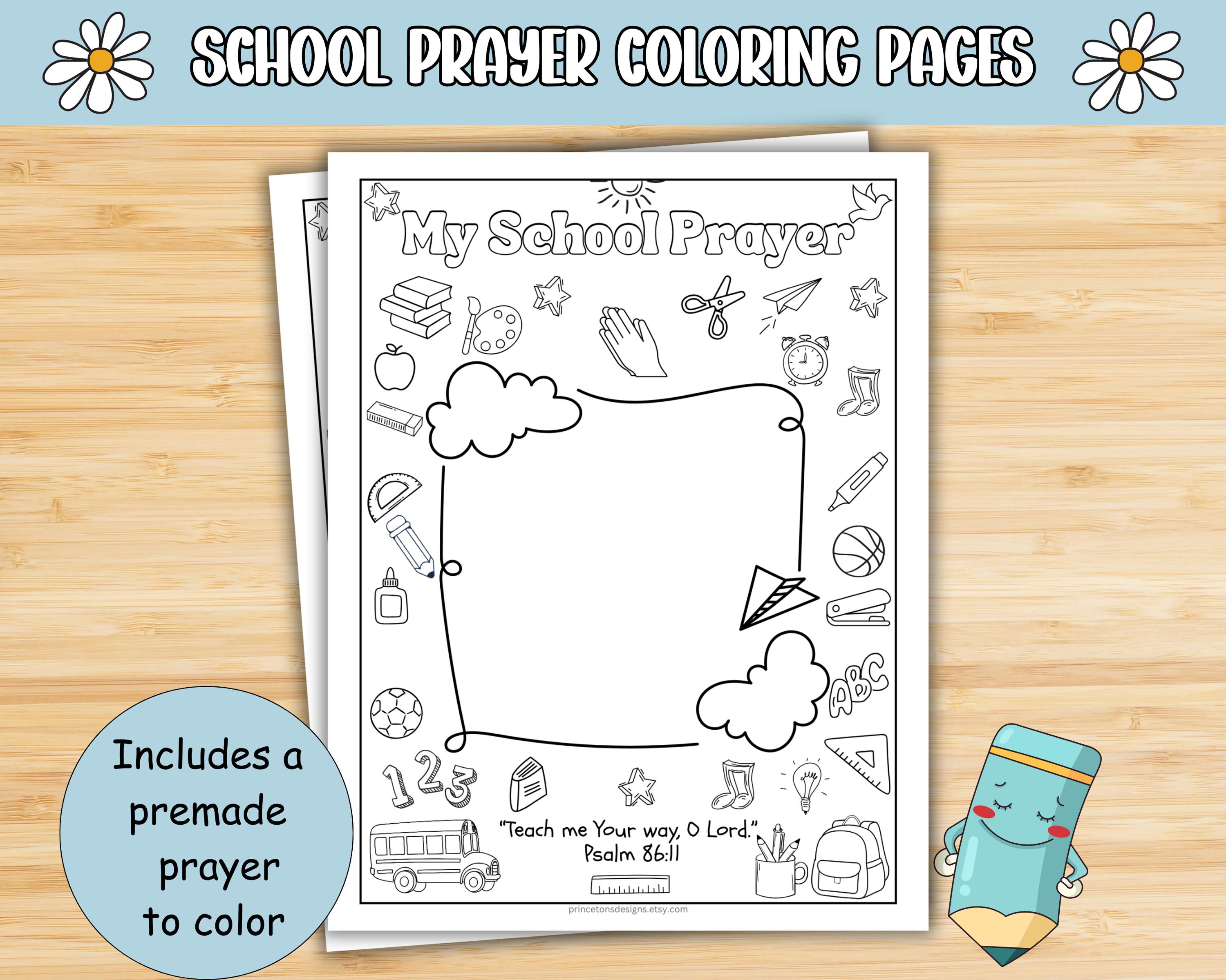 Back to School Christian Coloring Pages, First Day of School Printable ...