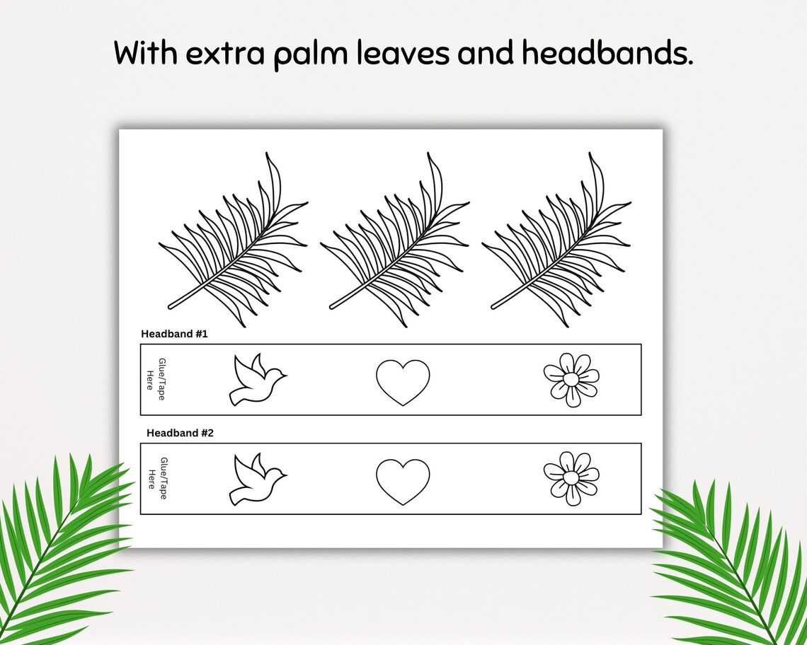Palm Sunday Craft, Paper Crown Printable, Holy Week Activity, Sunday ...