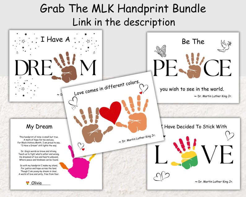 Black History Month Handprint Craft, MLK Art, Martin Luther King Jr Day ...