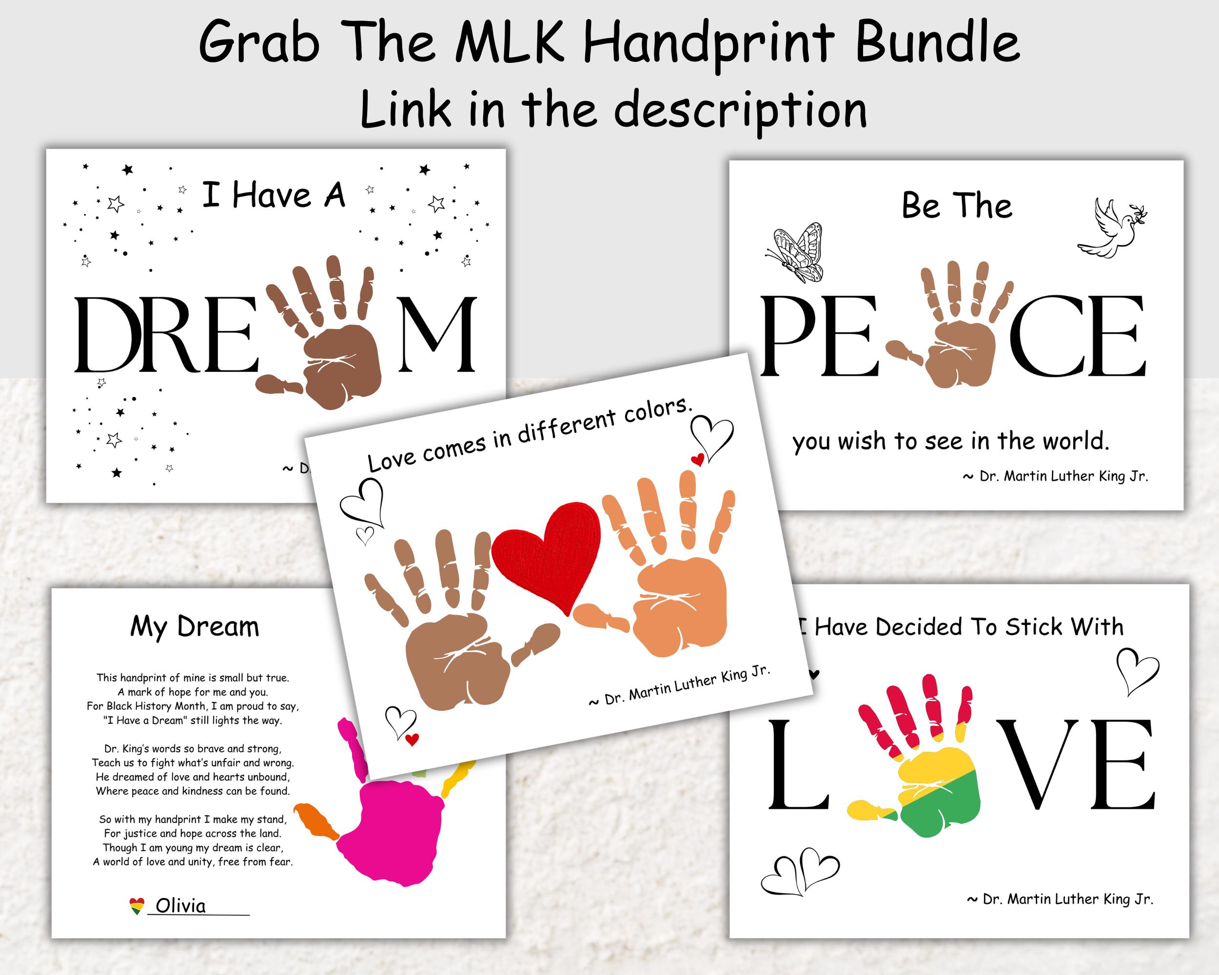 Black History Month Handprint Craft, MLK Art, Martin Luther King Jr Day ...