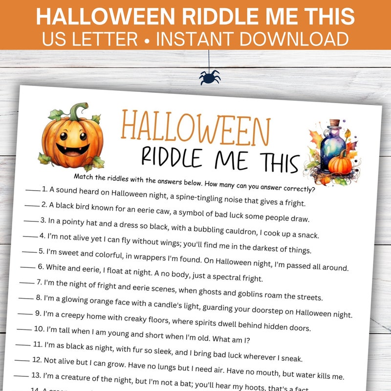 Riddle Me This Halloween - Etsy