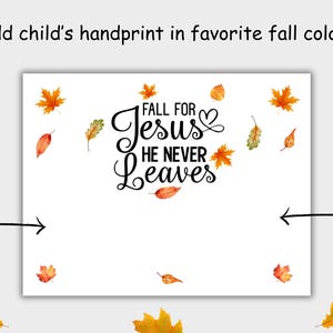Fall Handprint Craft, Fall for Jesus Craft, Sunday School Activity ...