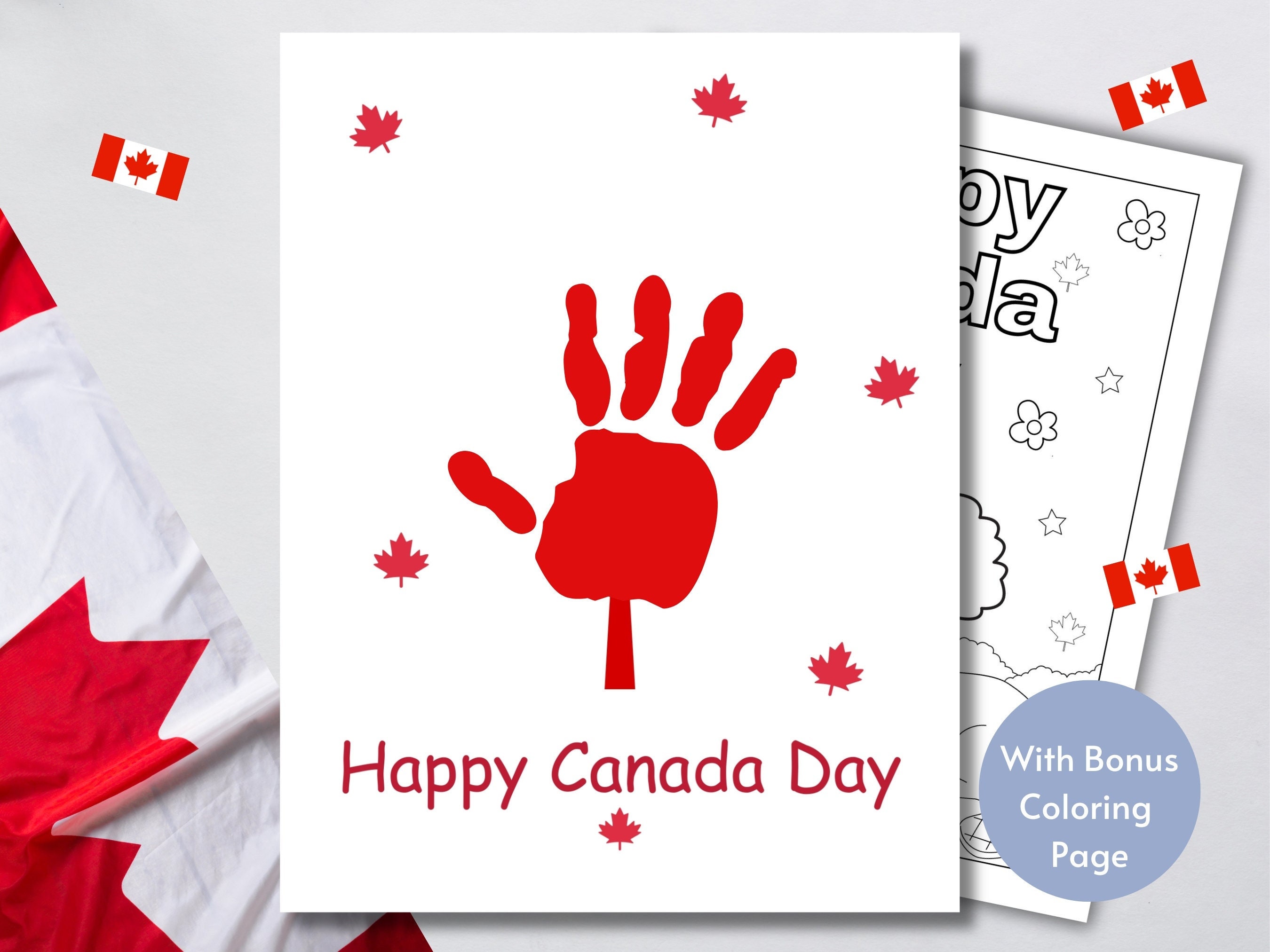 Canada Day Craft, Canada Day Colouring, Kids Handprint Footprint Art ...