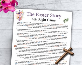The Easter Story Left Right Game, Holy Week Activity, Christian Easter ...