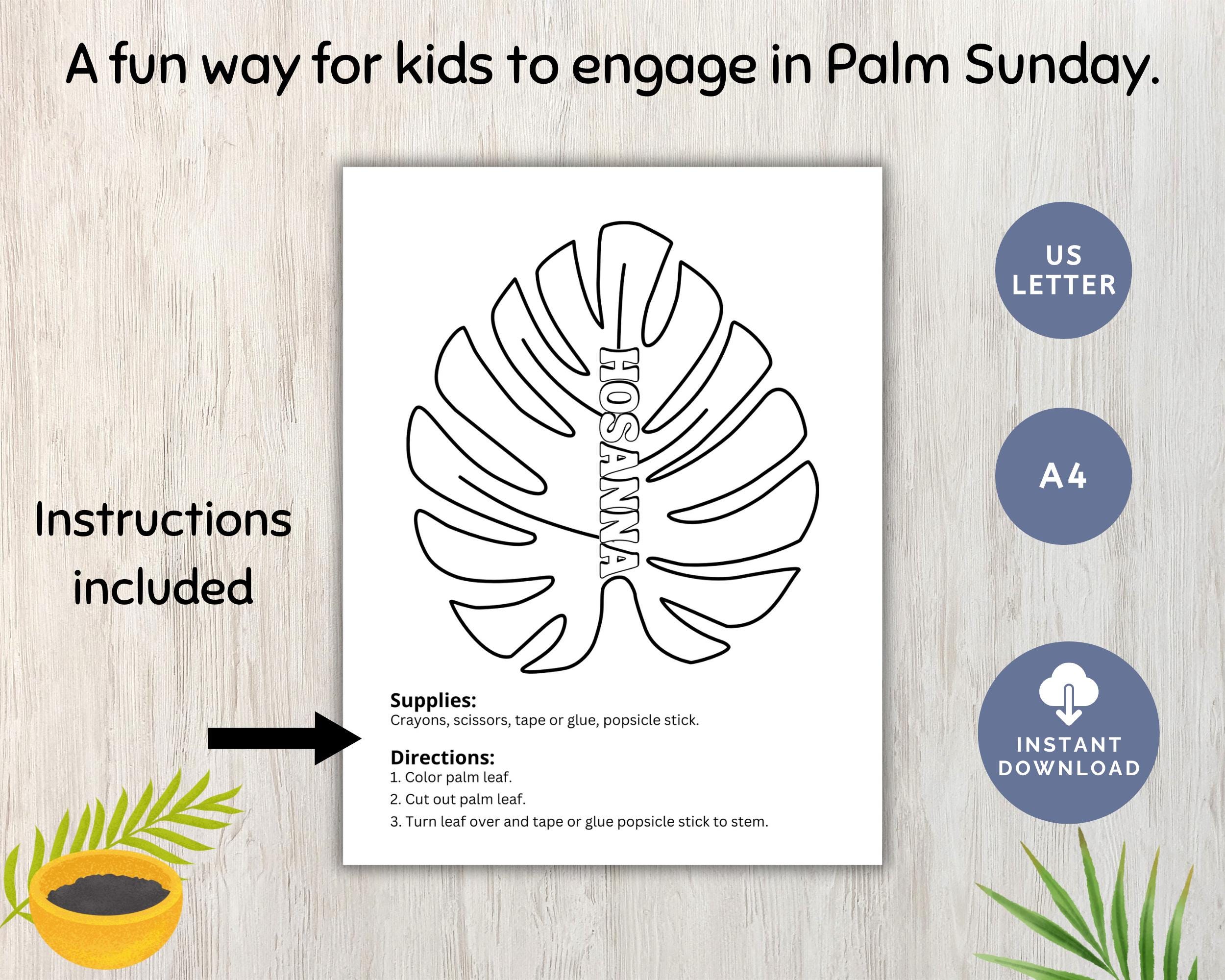 Palm Sunday Craft, Sunday School Craft, Palm Sunday Activity, Palm ...