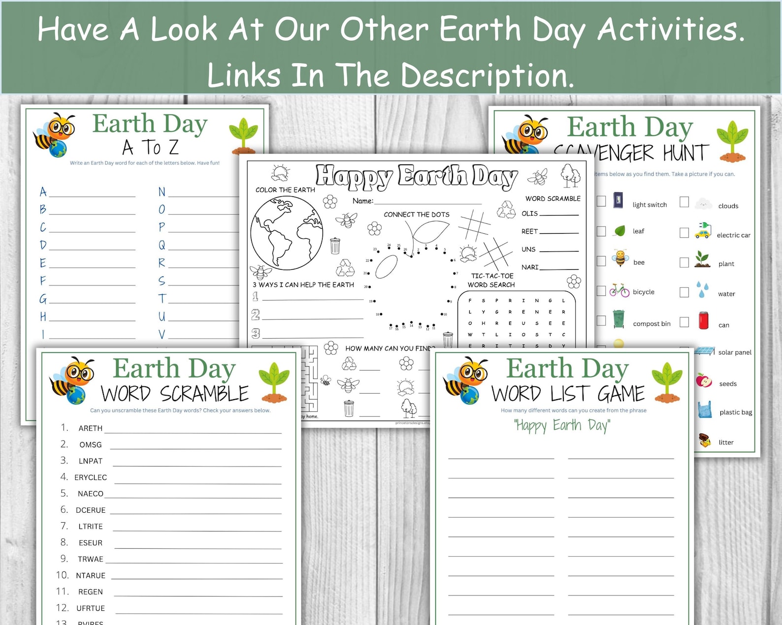 Earth Day Craft, Earth Day Paper Crown Hat, Earth Day Printable ...