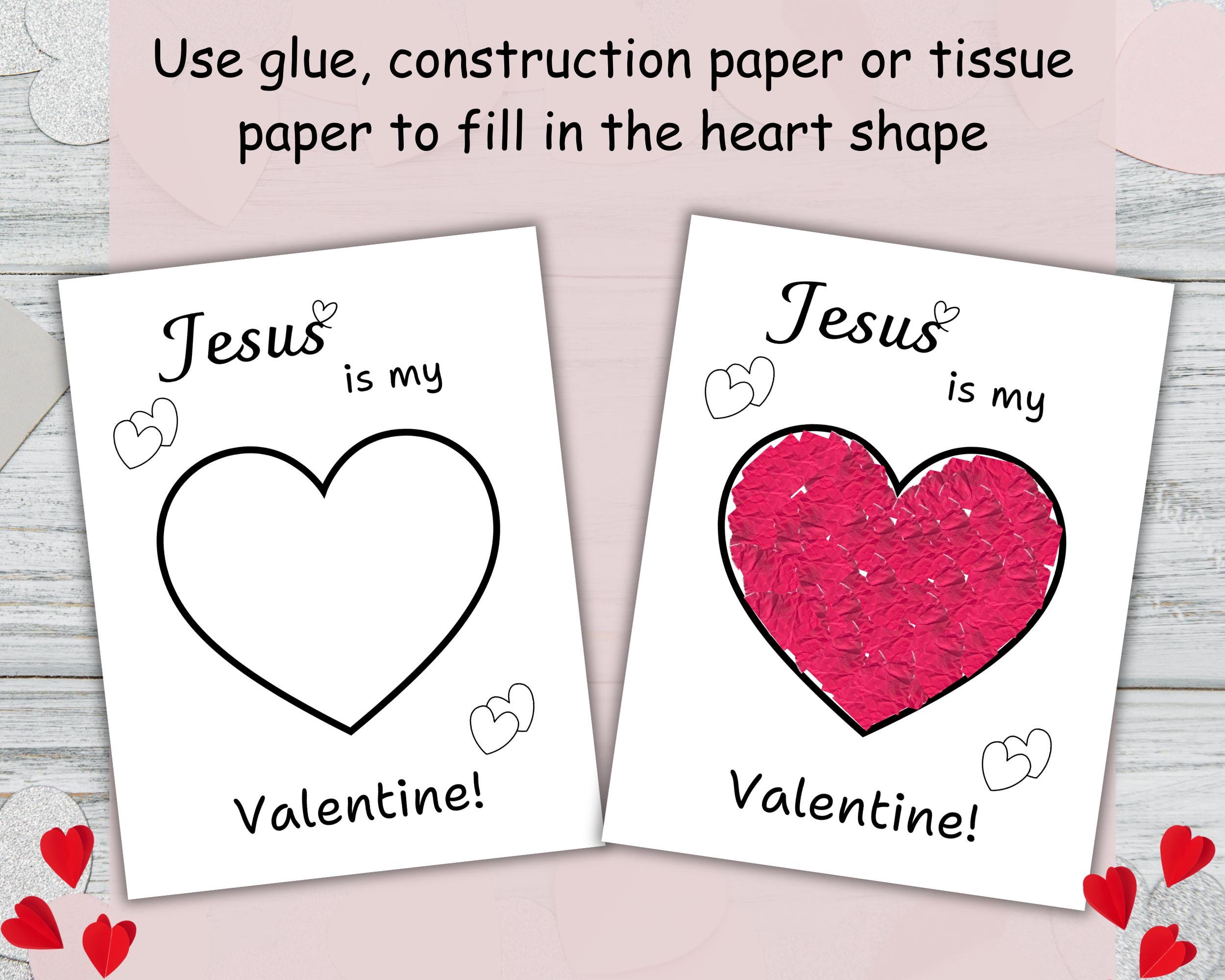 Jesus is My Valentine Christian Valentine's Day Bible Craft, Printable ...