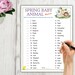 Spring Game Printable, Baby Animal Matching, Baby Animal Name, Spring ...