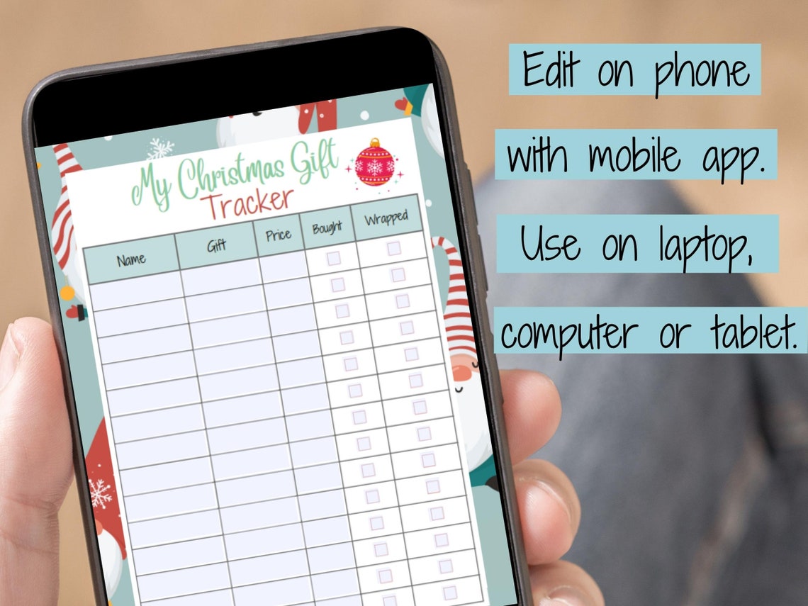 Christmas Gift Tracker Printable Christmas Gift List Printable Holiday ...