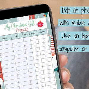 Christmas Gift Tracker Printable Christmas Gift List Printable Holiday ...