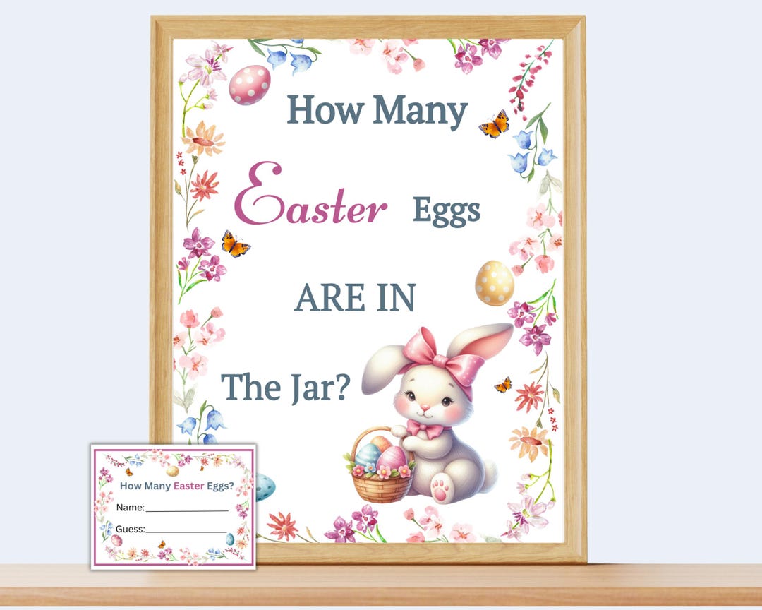 Guess How Many Easter Eggs Game, Printable Easter Game, Fun Easter ...