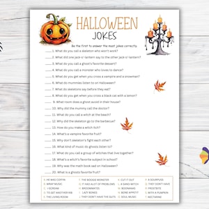 Halloween Jokes, Printable Halloween Games for Kids, Halloween Trivia ...