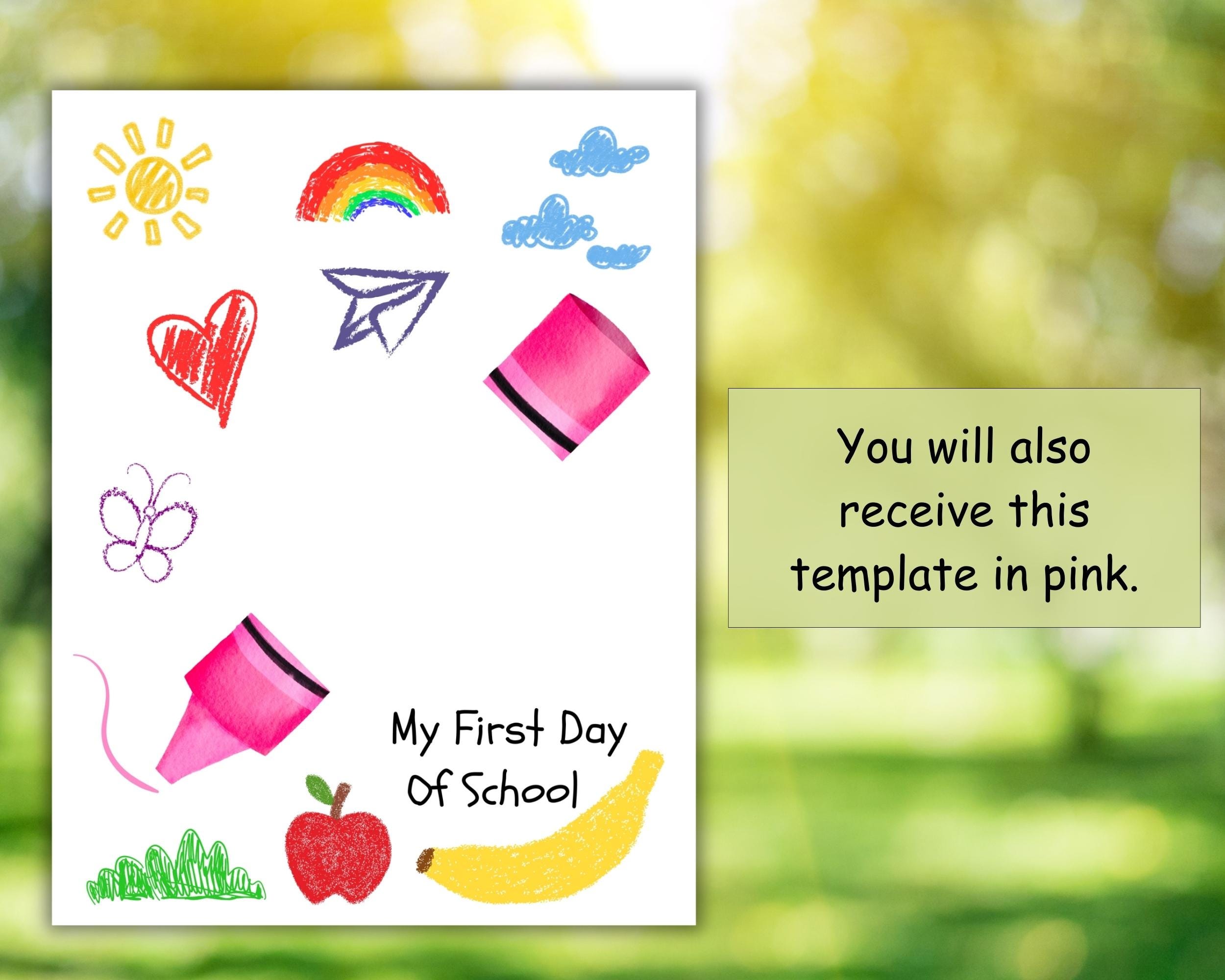 First Day of School Handprint Craft, Back to School Printable Handprint ...