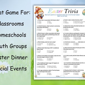 Easter Trivia Game, Easter Games Printable, Easter Party Games, Easter ...