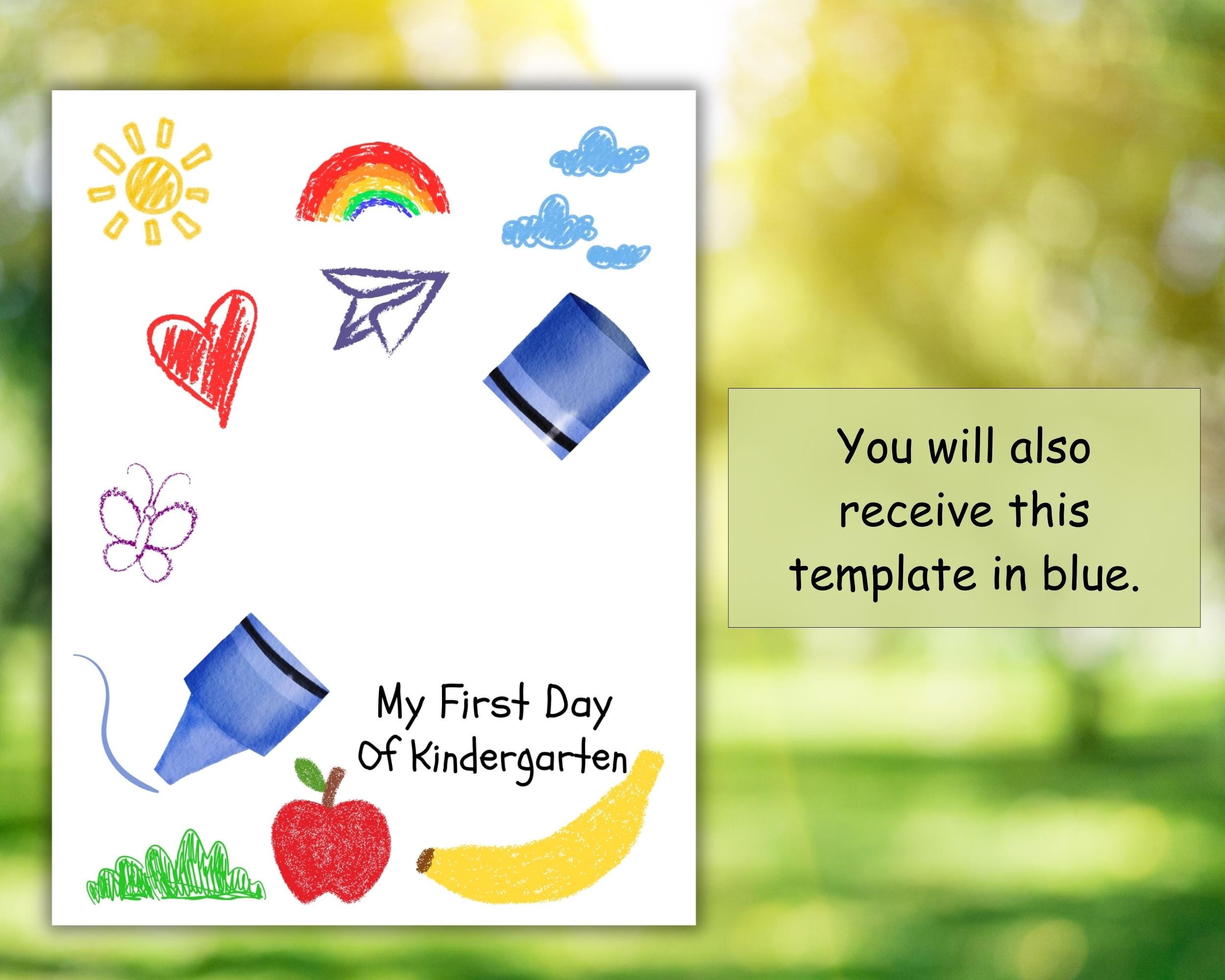 My First Day of Kindergarten Handprint Craft, First Day of School Sign ...